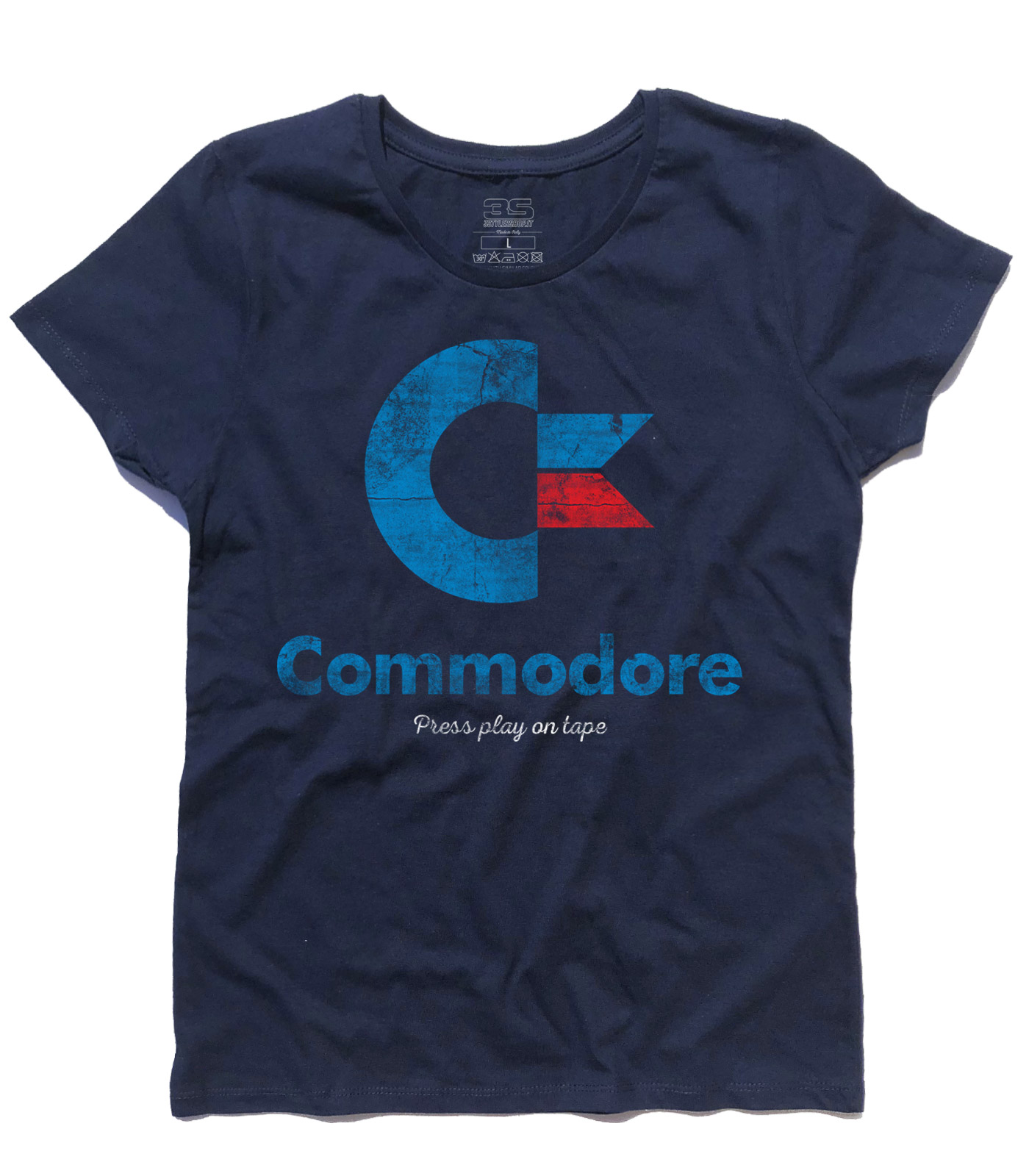Commodore 64 t-shirt donna – Press play on tape - 3Stylershop